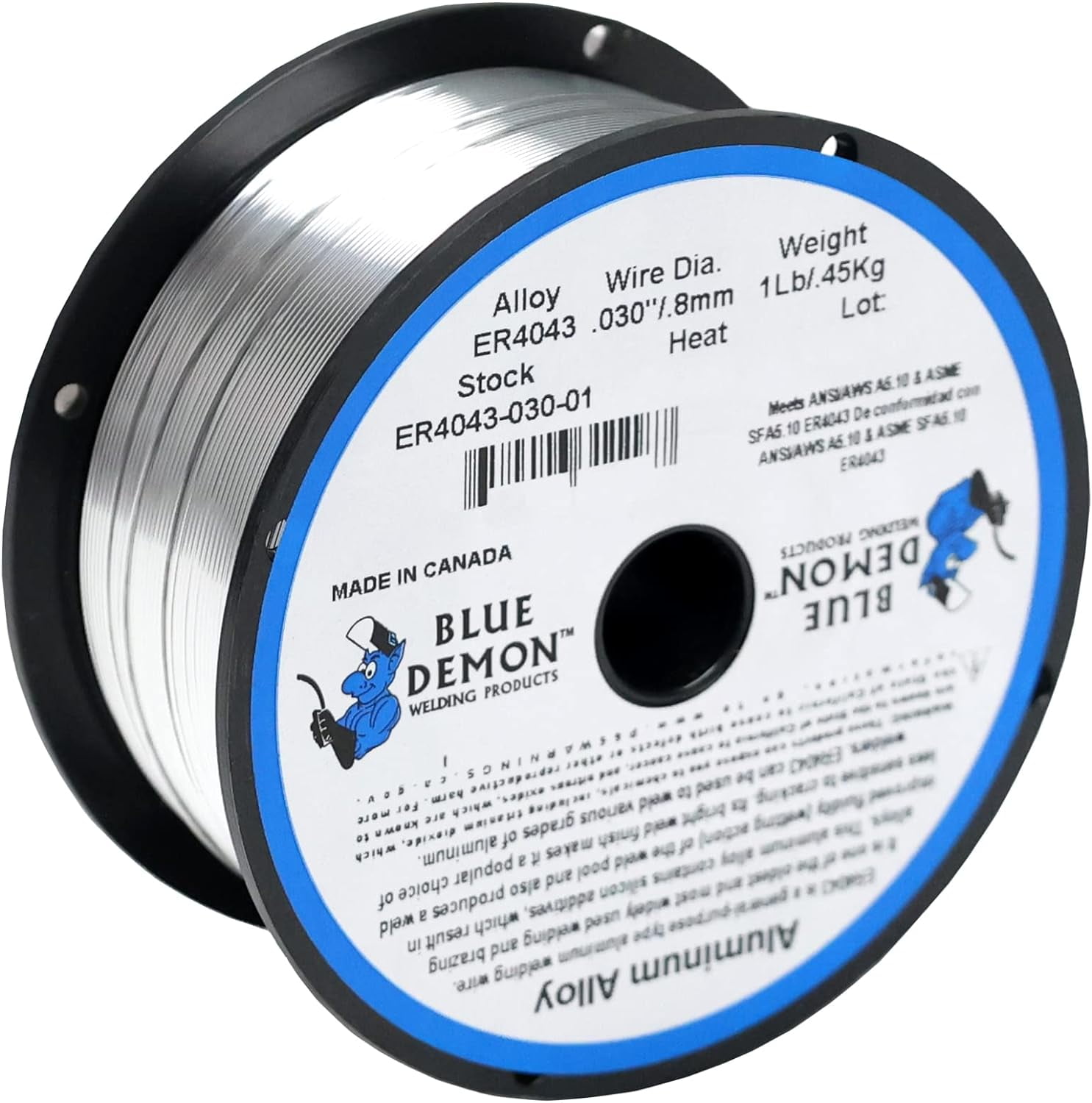 Blue Demon ER4043 X .030 X 1 lb Spool general purpose aluminum welding ...