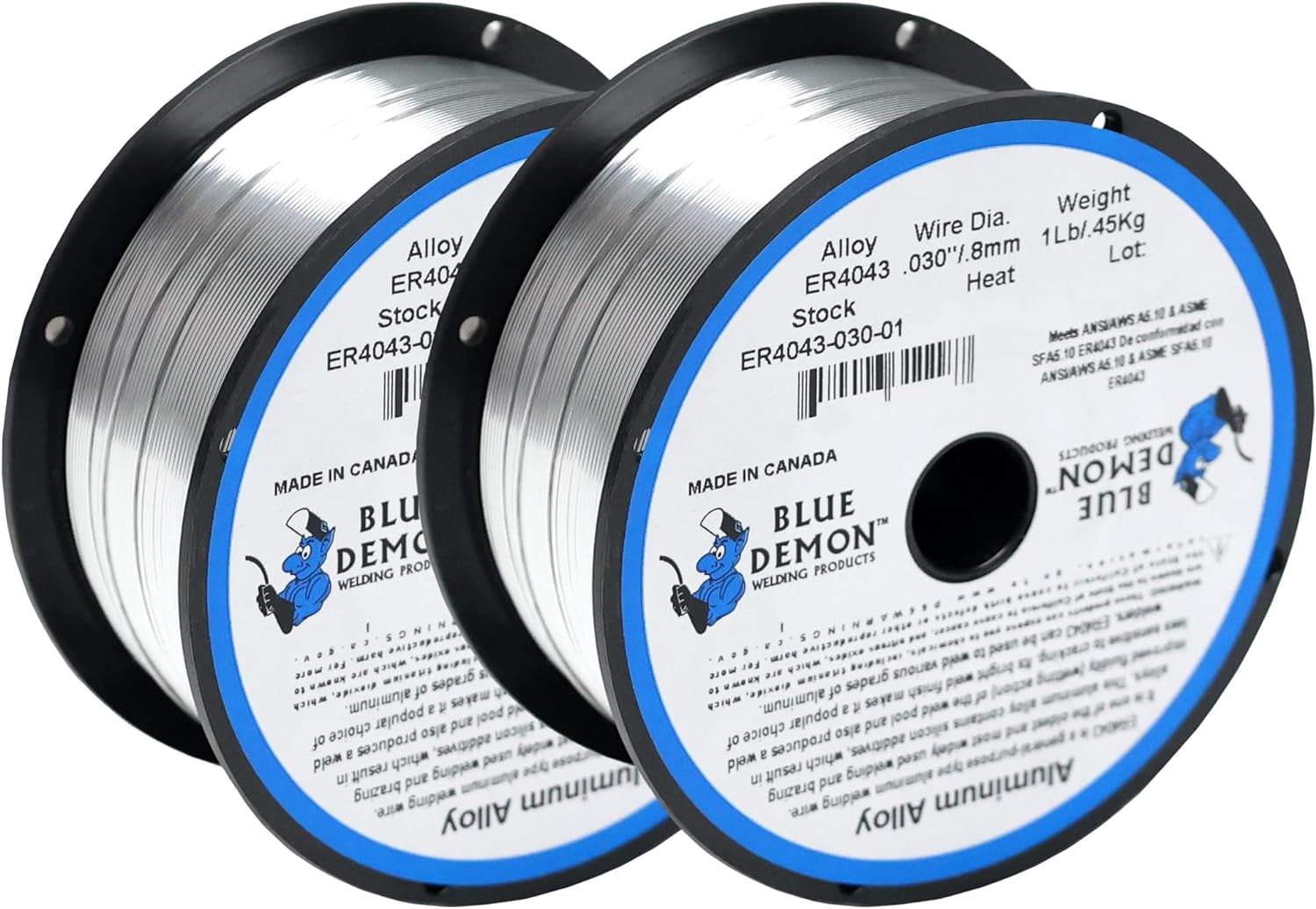 Blue Demon ER4043 X .030 X 1LB X 2 Pack MIG/GMAW General Purpose ...