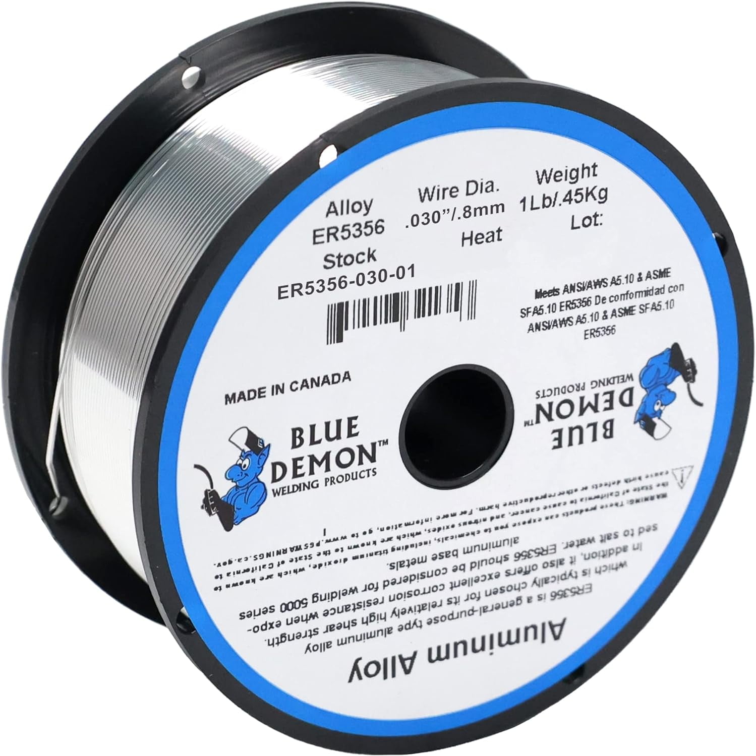 Blue Demon ER5356 X .030 X 1 lb Spool high strength aluminum welding ...