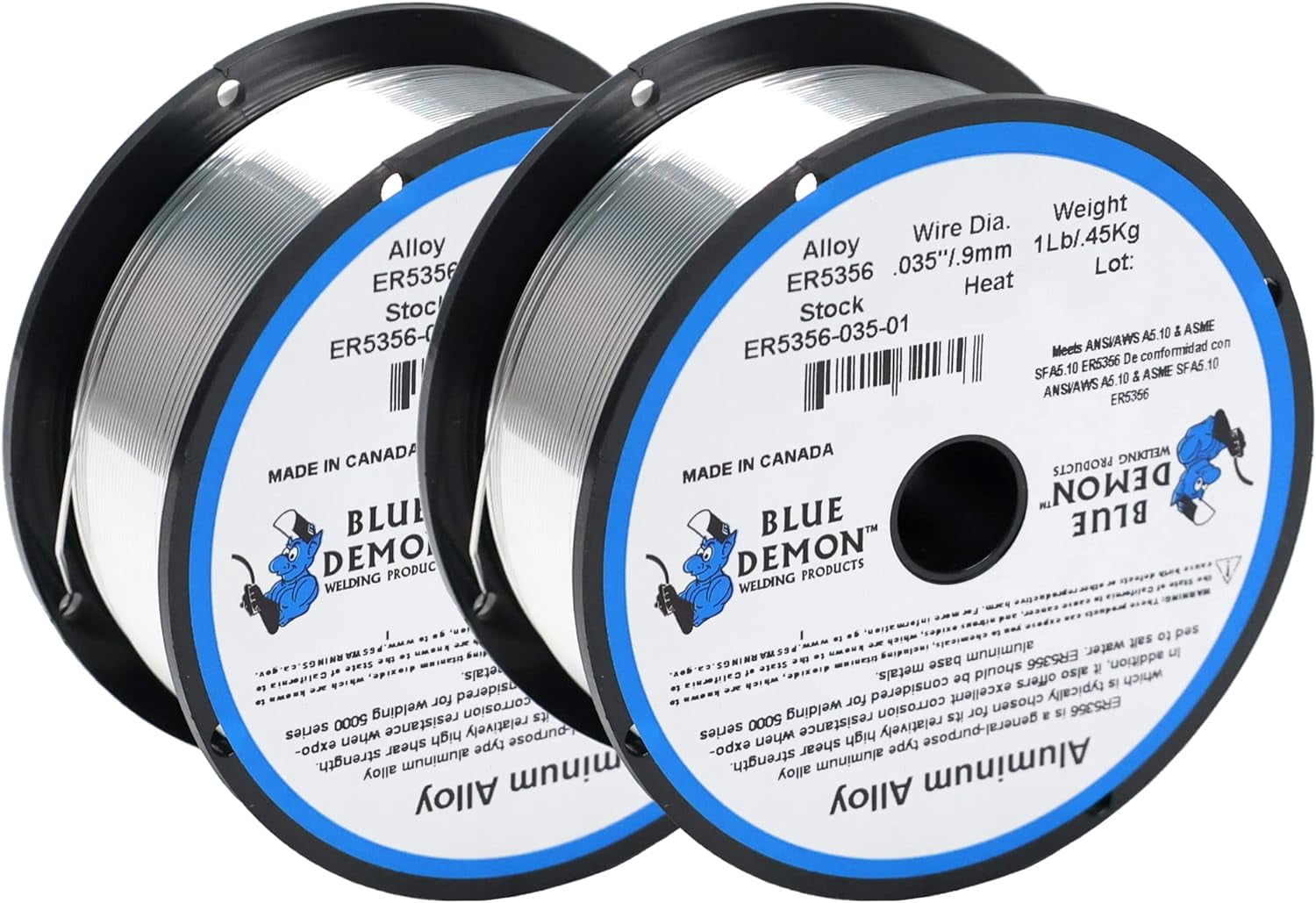 Blue Demon ER5356 X .035 X 1LB X 2 Pack MIG/GMAW General Purpose ...