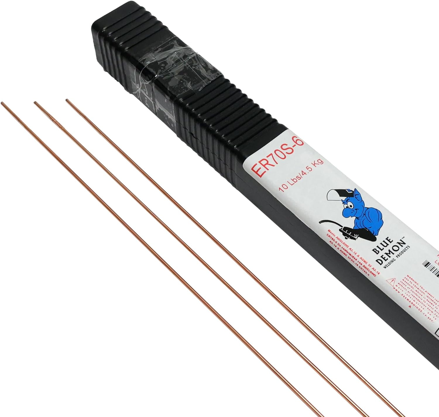Blue Demon ER70S-6 X 3/32in X 36in X 10 lb Box carbon steel TIG rod ...
