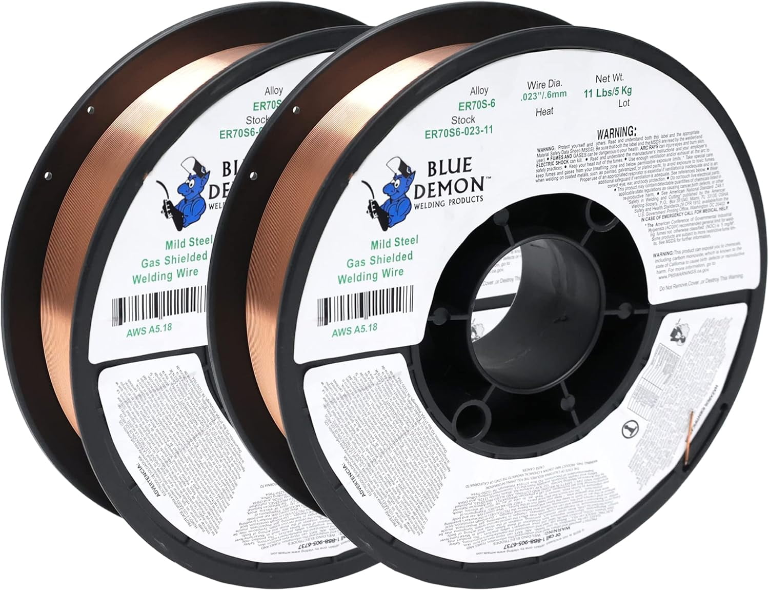 Blue Demon ER70S6 MIG/GMAW Carbon Steel Welding Wire, All Position, Low ...