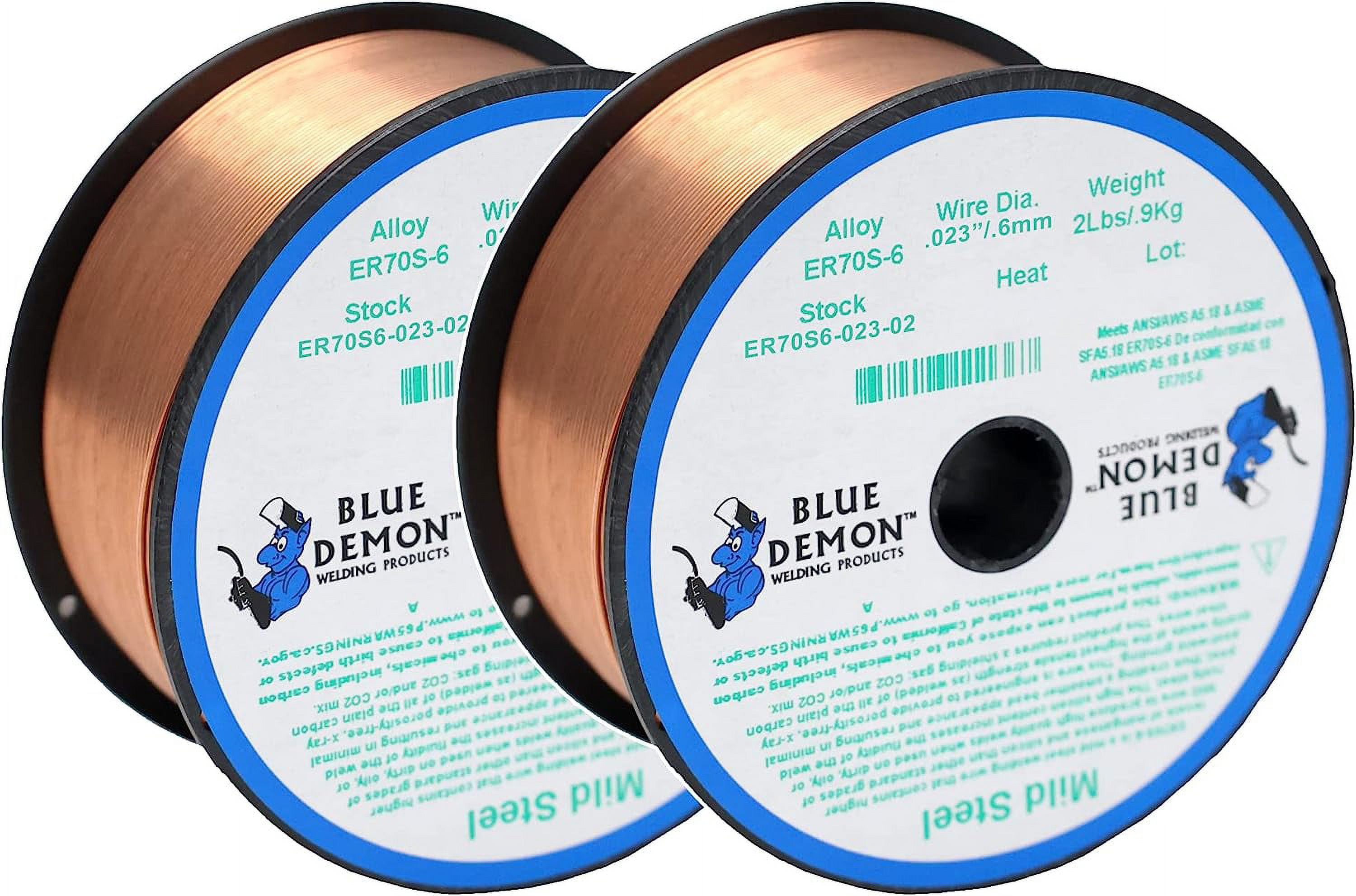 Blue Demon ER70S6 MIG/GMAW Carbon Steel Welding Wire, All Position, Low ...