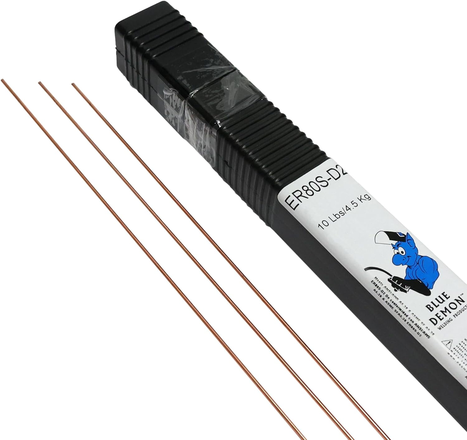Blue Demon ER80S-D2 X 1/8in X 36in X 10 lb Box low alloy TIG welding ...