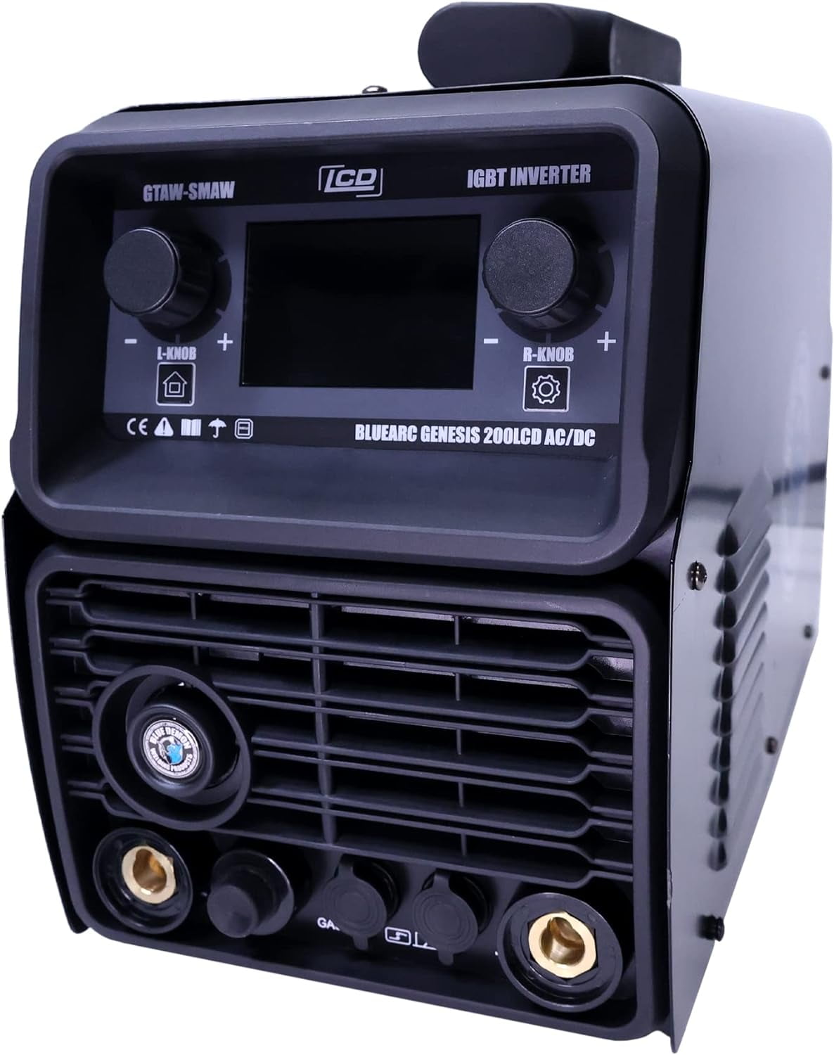 Blue Demon Genesis 200 LCD TIG/Stick Welder, 110V/220V, 200 Amp, Pulse Capability, Welds AC and ...