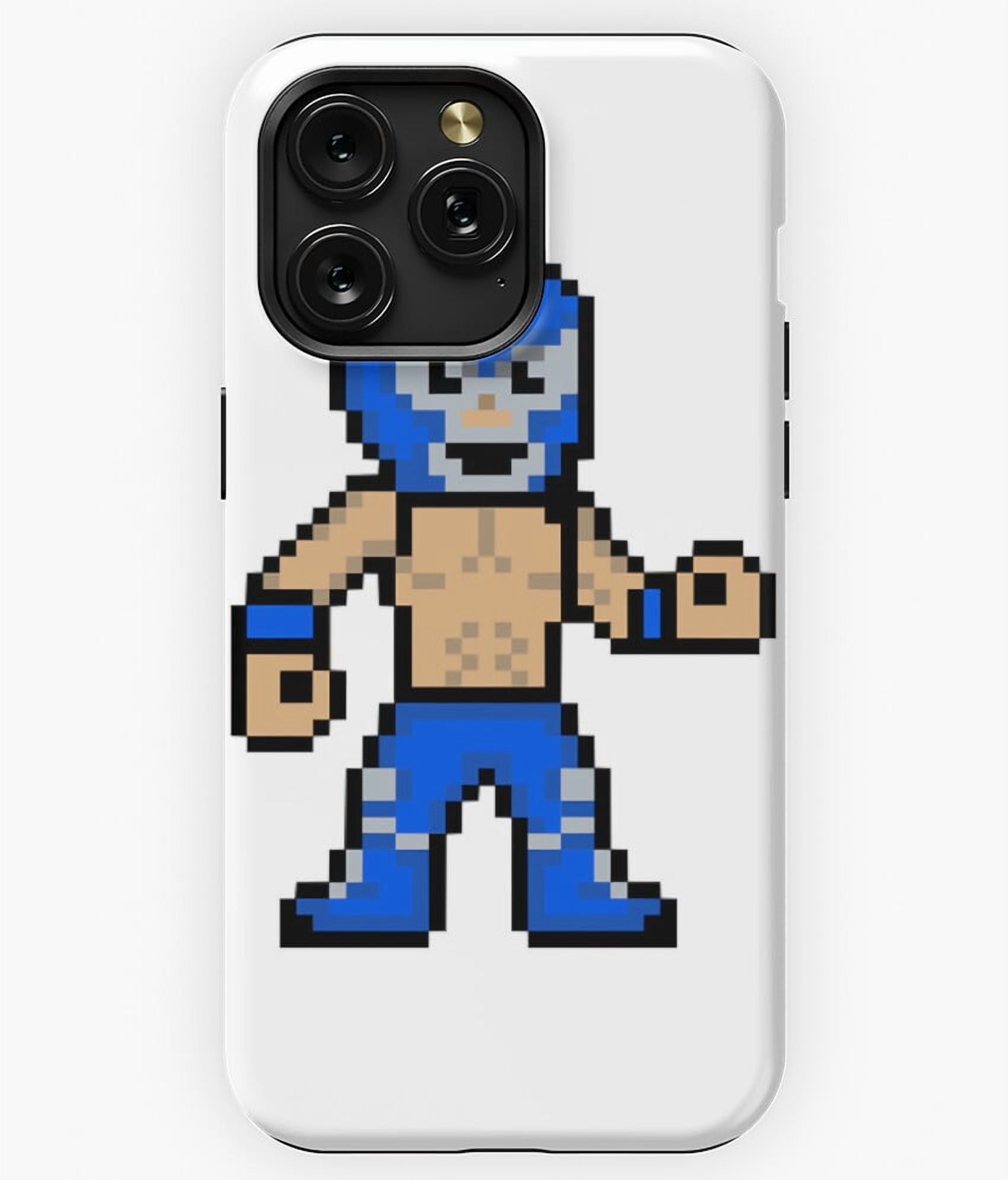 Blue Demon Jr. Pixel Art Lucha Libre Wrestler A6531 Phone Case for ...