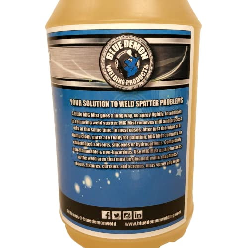 Blue Demon MIG MIST Premium Anti-Spatter, Methylene Chloride Free, Non ...
