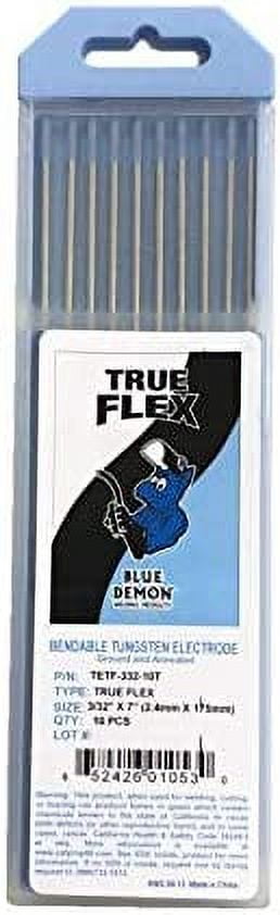 Blue Demon True Flex Bendable Tungsten Electrodes, 1/16" x 7", 10pc ...