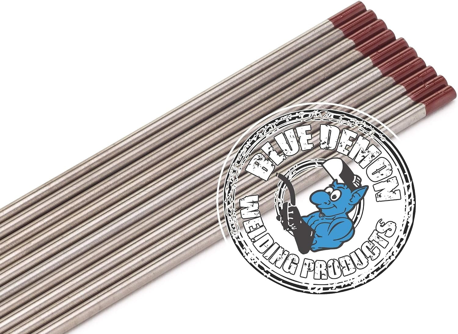 Blue Demon Welding Tungsten Electrodes, 2% Thoriated, RED, EWTh-2, 1/8 ...
