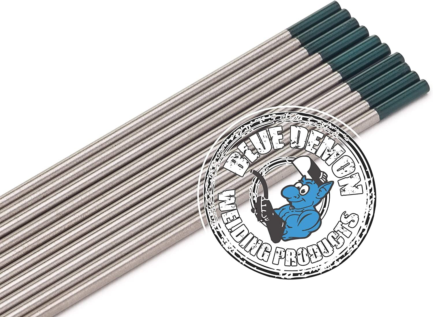 Blue Demon Welding Tungsten Electrodes, Pure Tungsten, GREEN, EWP, 3/32 ...