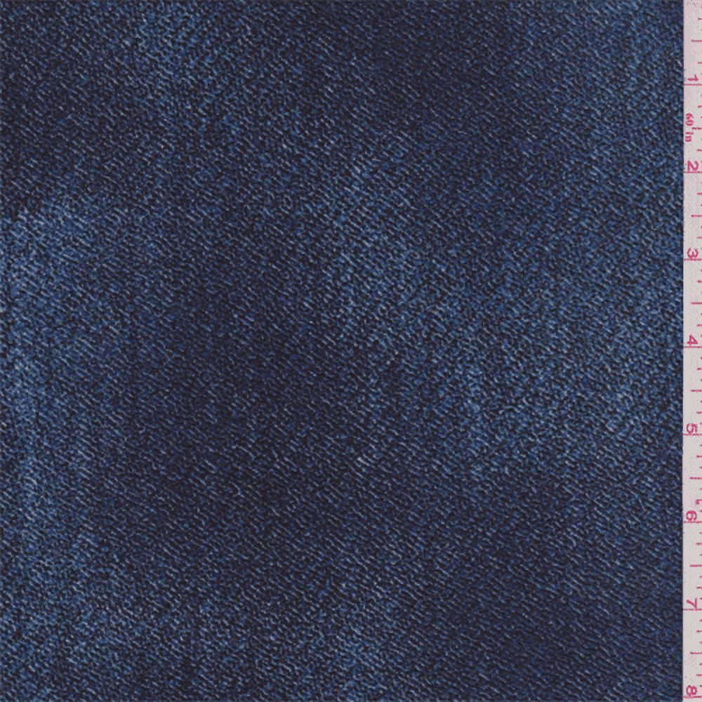 Blue Denim Print Liverpool Knit, Fabric Sold By the Yard - Walmart.com