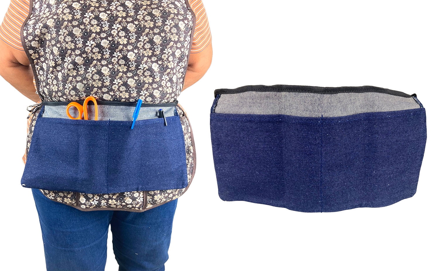 Blue Denim Waist Apron with 2 Large Pockets - AD011 - Walmart.com