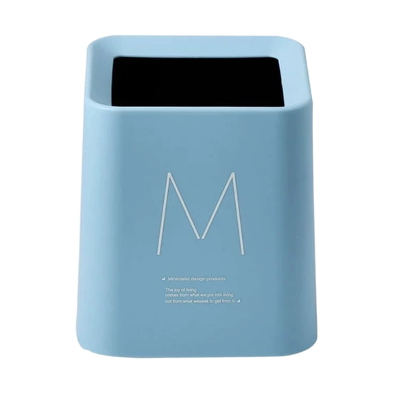 Blue Desktop Garbage Can Square Shape Scandinavian Style For Home ...