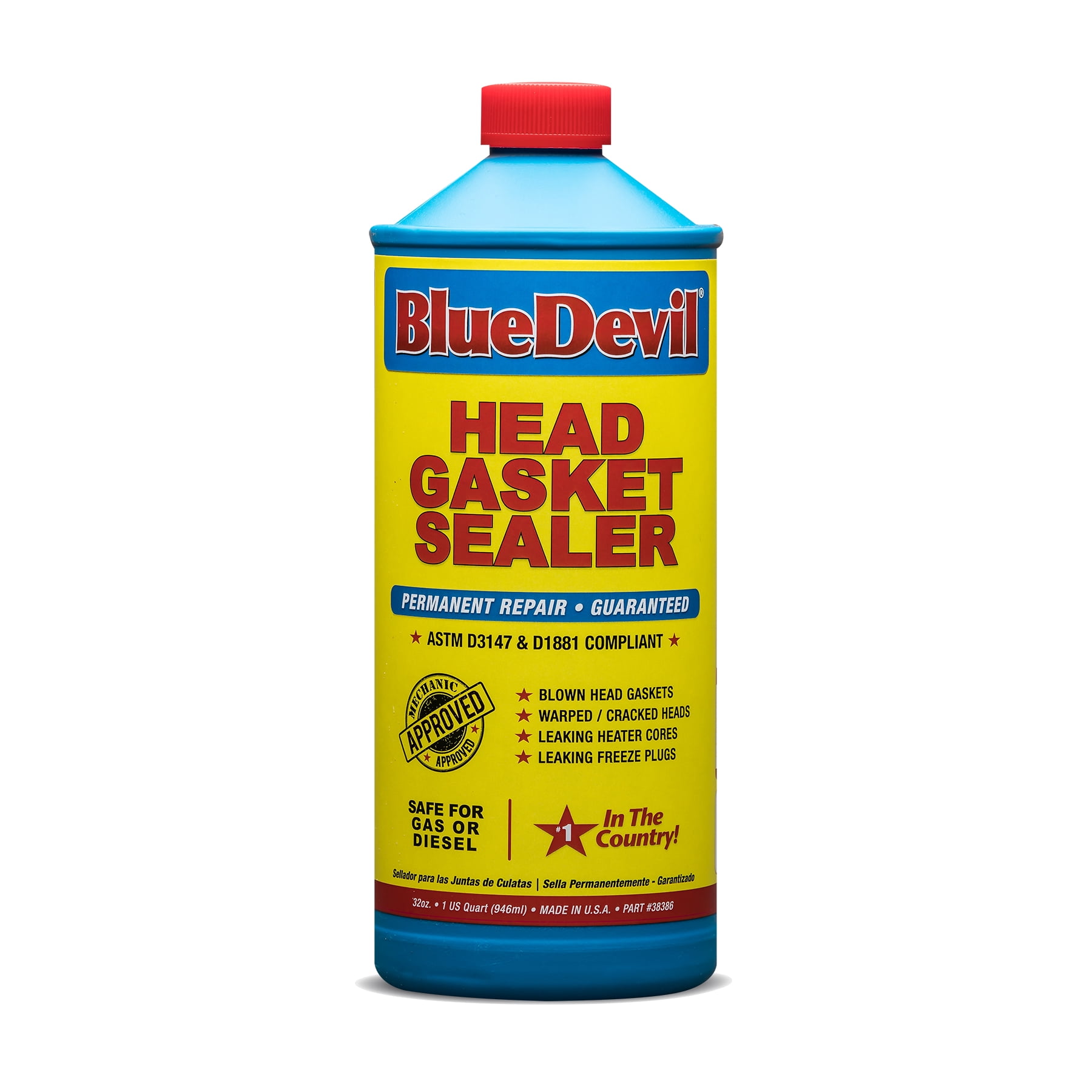 BlueDevil Head Gasket Sealant - Engine Repair, Leak Stop Sealer, and ...
