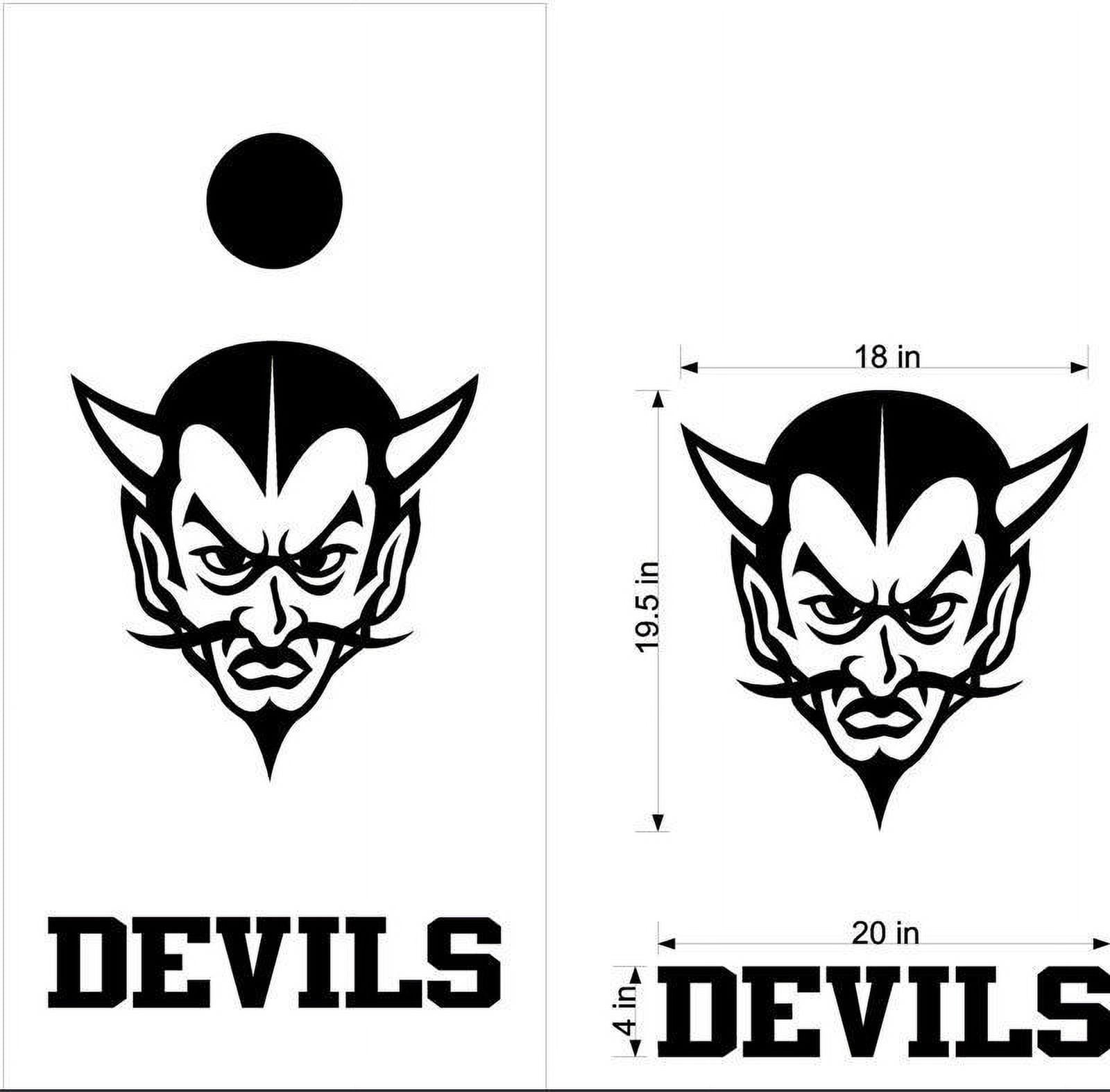 Blue Devils Cornhole Board Decal - School Mascot Sticker for Tailgating ...