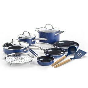 Gotham Steel, Pots and Pans Set, 12Pc Nonstick Ceramic, Cream - Walmart.com
