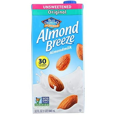 Almond Breeze Shelf-Stable Unsweetened Vanilla Almond Milk, 64 oz Can - Walmart.com
