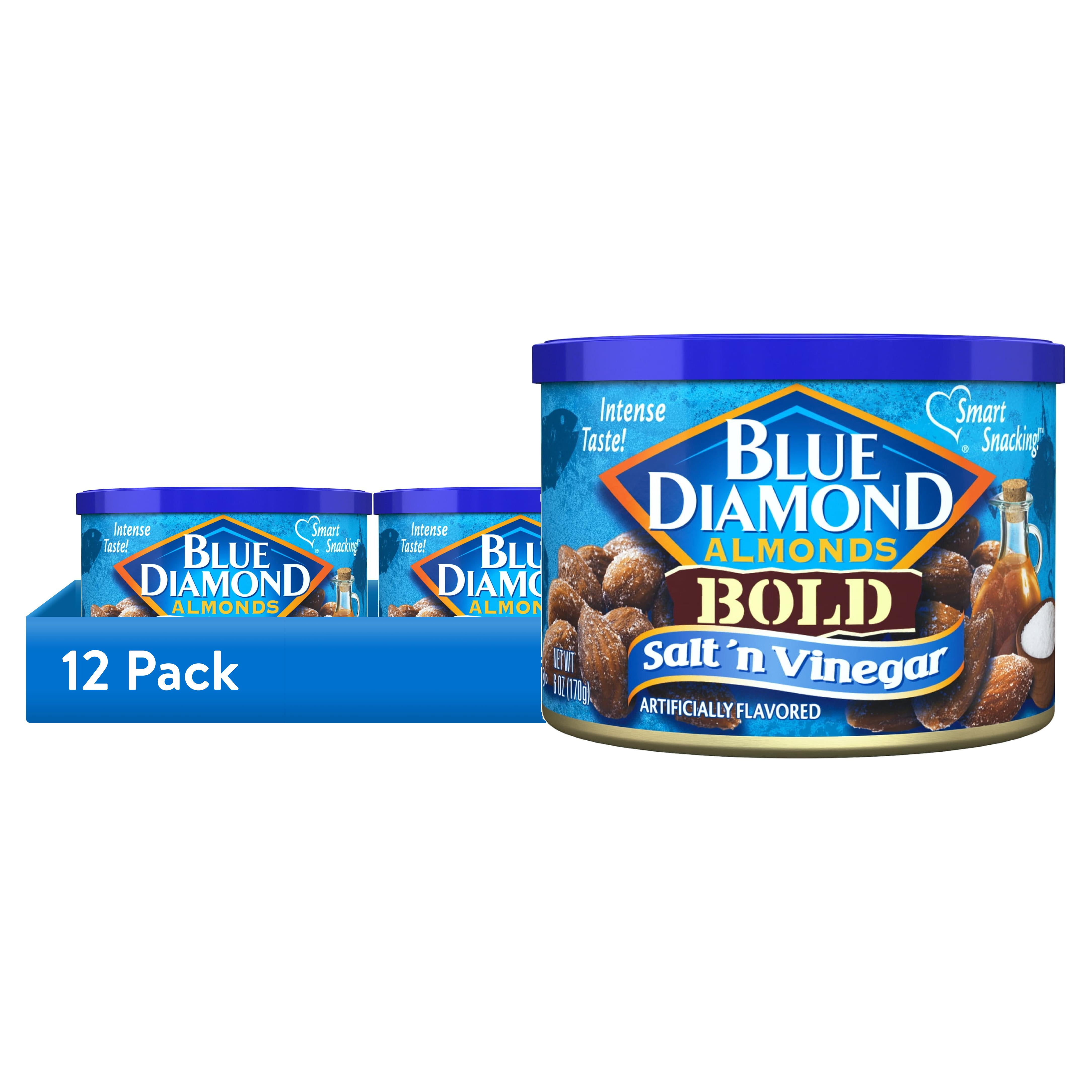 (12 pack) Blue Diamond Almonds, Bold Flavored Salt 'n Vinegar Snack ...