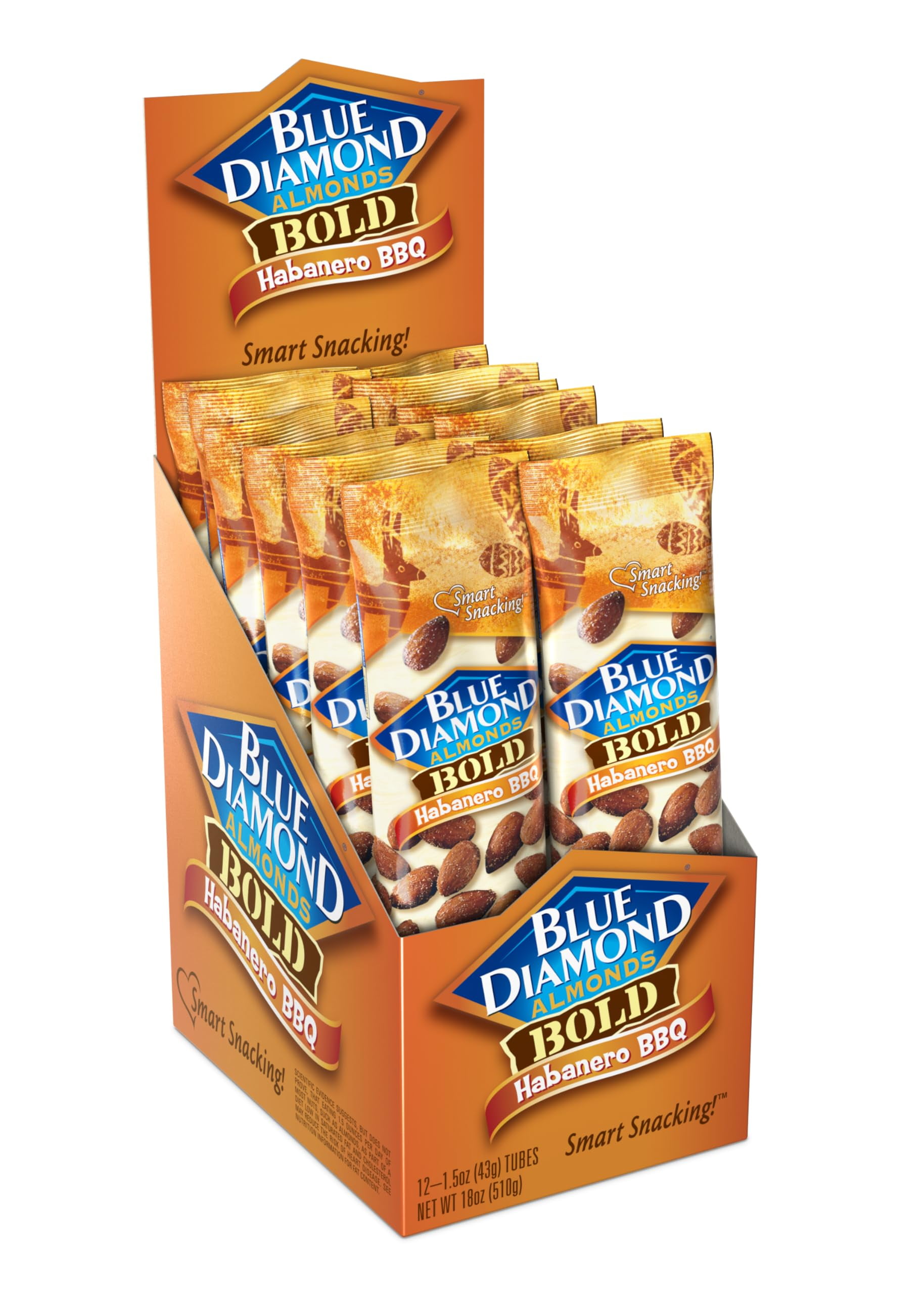 Blue Diamond Almonds, BOLD Flavored Habanero BBQ On-The-Go Snack Nuts ...