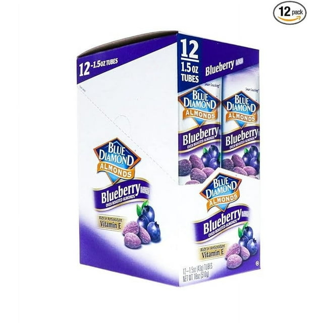 Blue Diamond Almonds Blueberry 1.5oz 12 count - Walmart.com