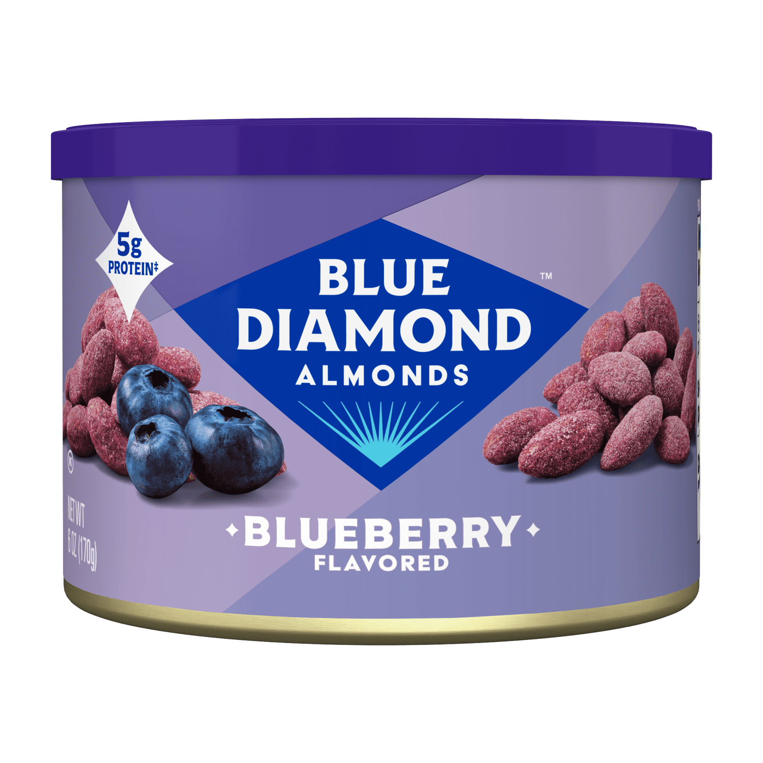 Blue Diamond Blueberry Flavored Roasted Almonds 6oz Shelf Stable ...