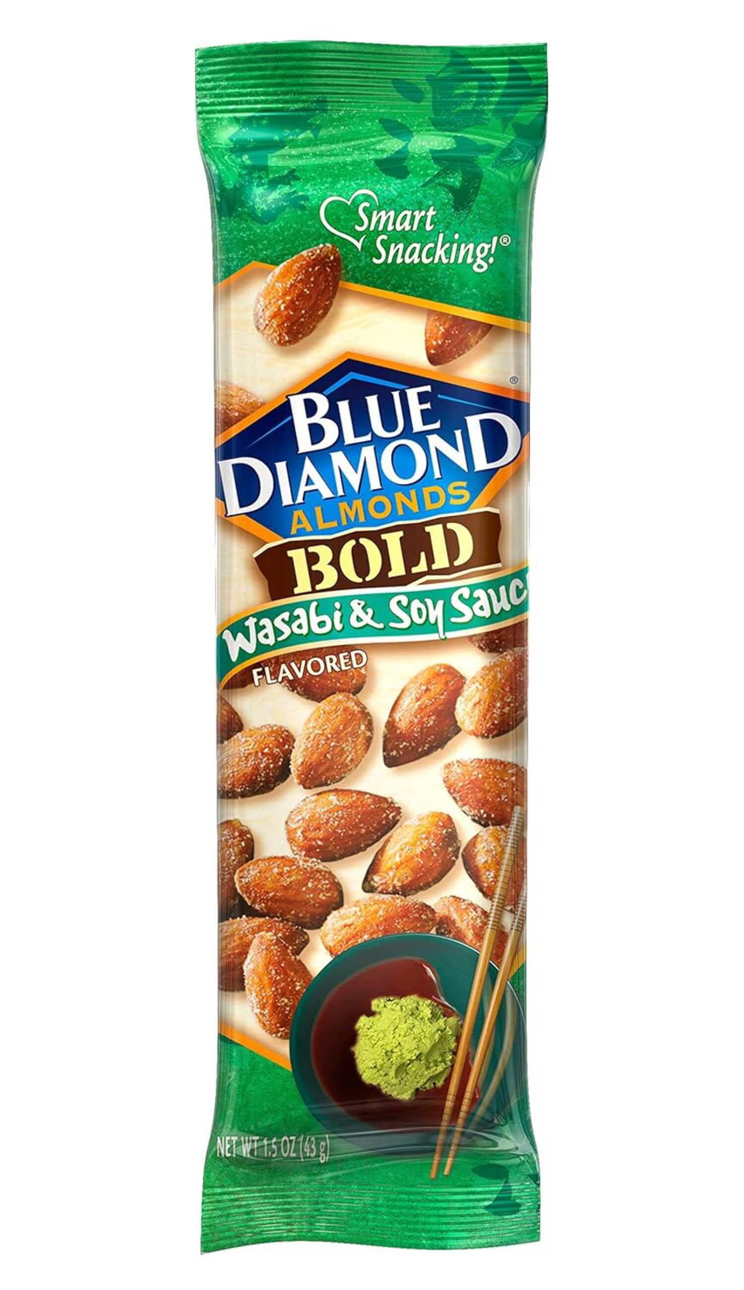 Blue Diamond Almonds, Bold Wasabi Soy, 1.5 Ounce Pack of 2-929164329 ...