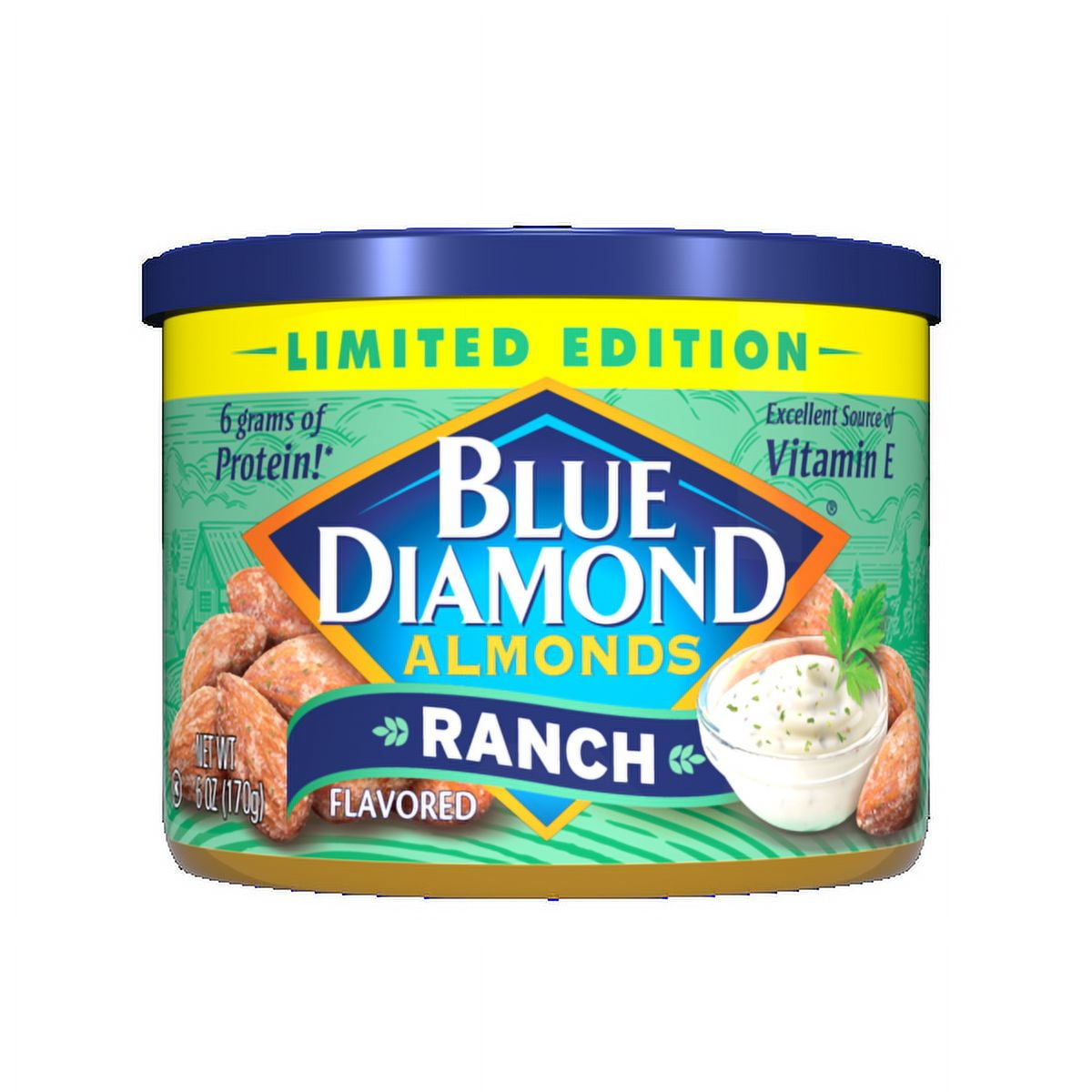 Blue Diamond Almonds, Classic Ranch Flavored Snack Nuts Great for ...