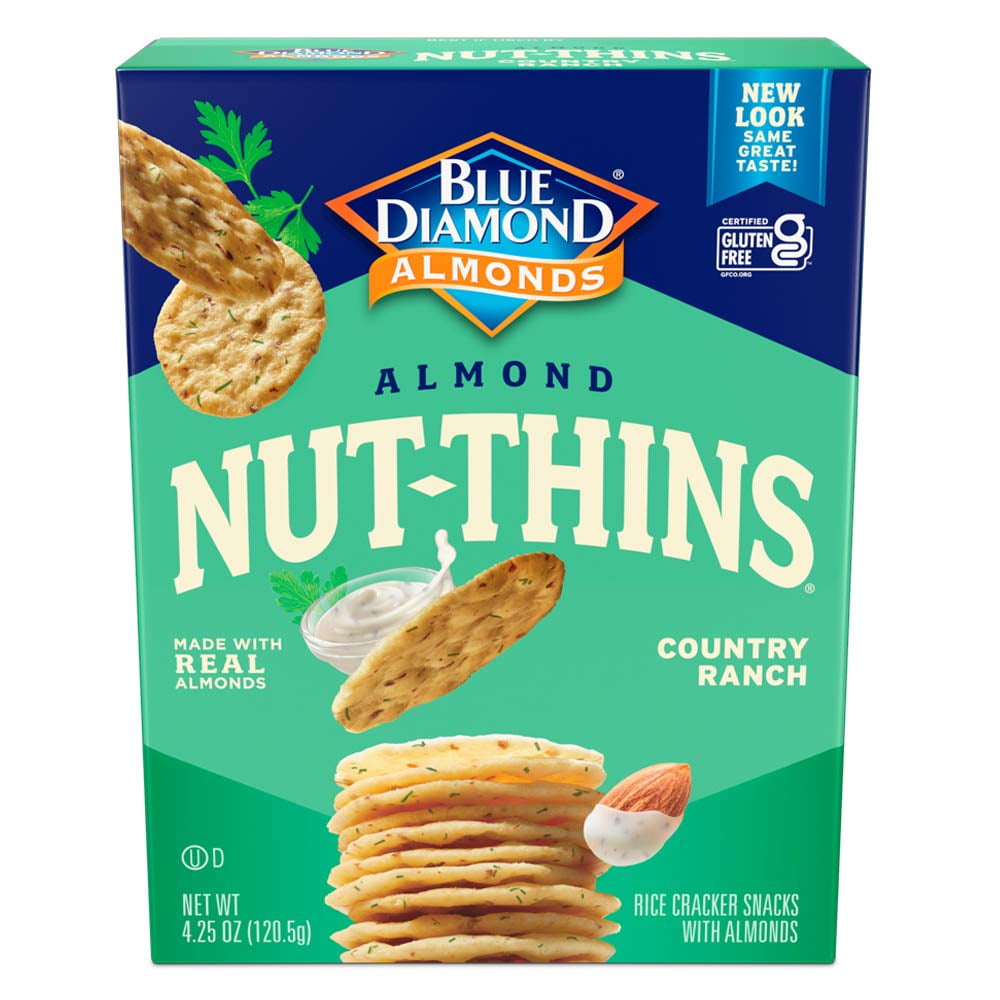 Blue Diamond Almonds Gluten BCF26 Free Almond Nut-Thins Cracker Crisps ...