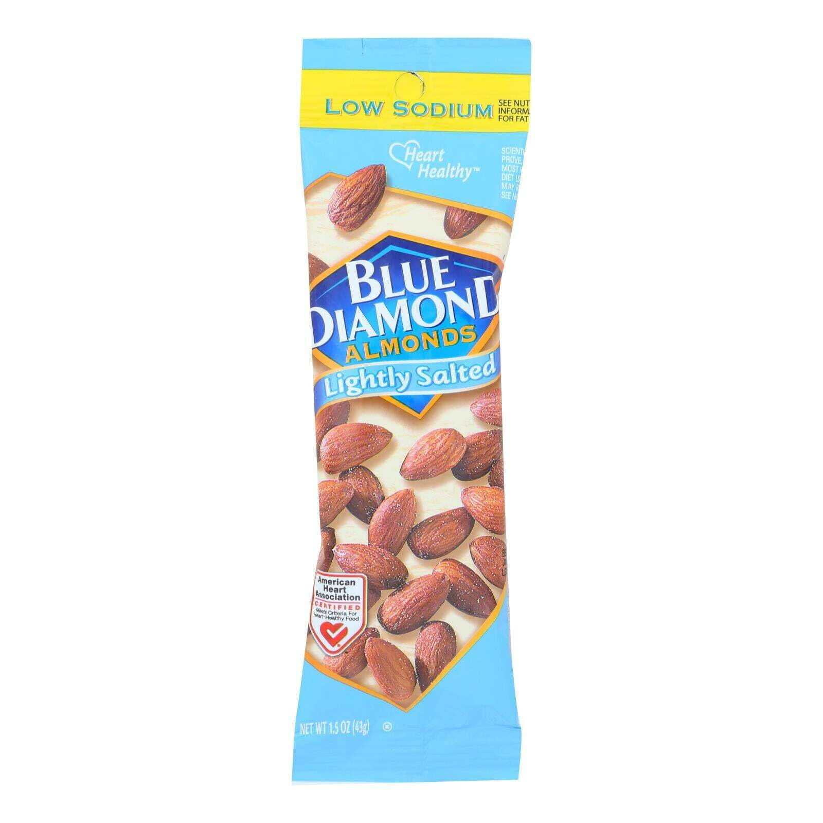 Blue Diamond Almonds, Lightly Salted, 1.5oz tube Pack of 12 - Walmart.com