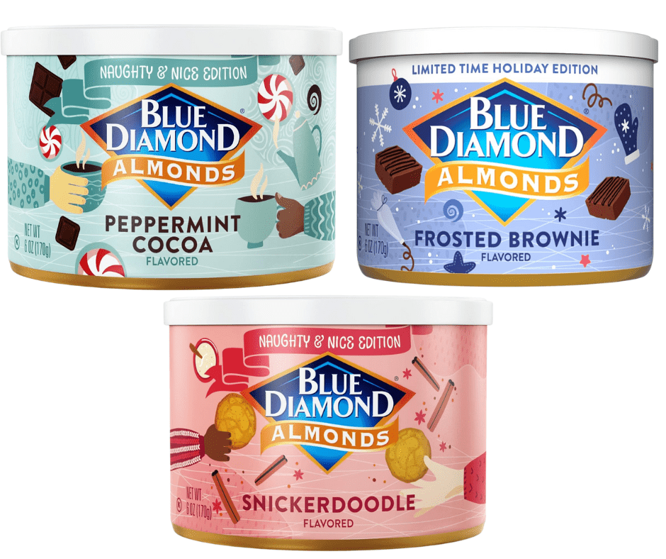 Blue Diamond Almonds Limited Edition Holiday Flavors 3 Pack – Frosted ...