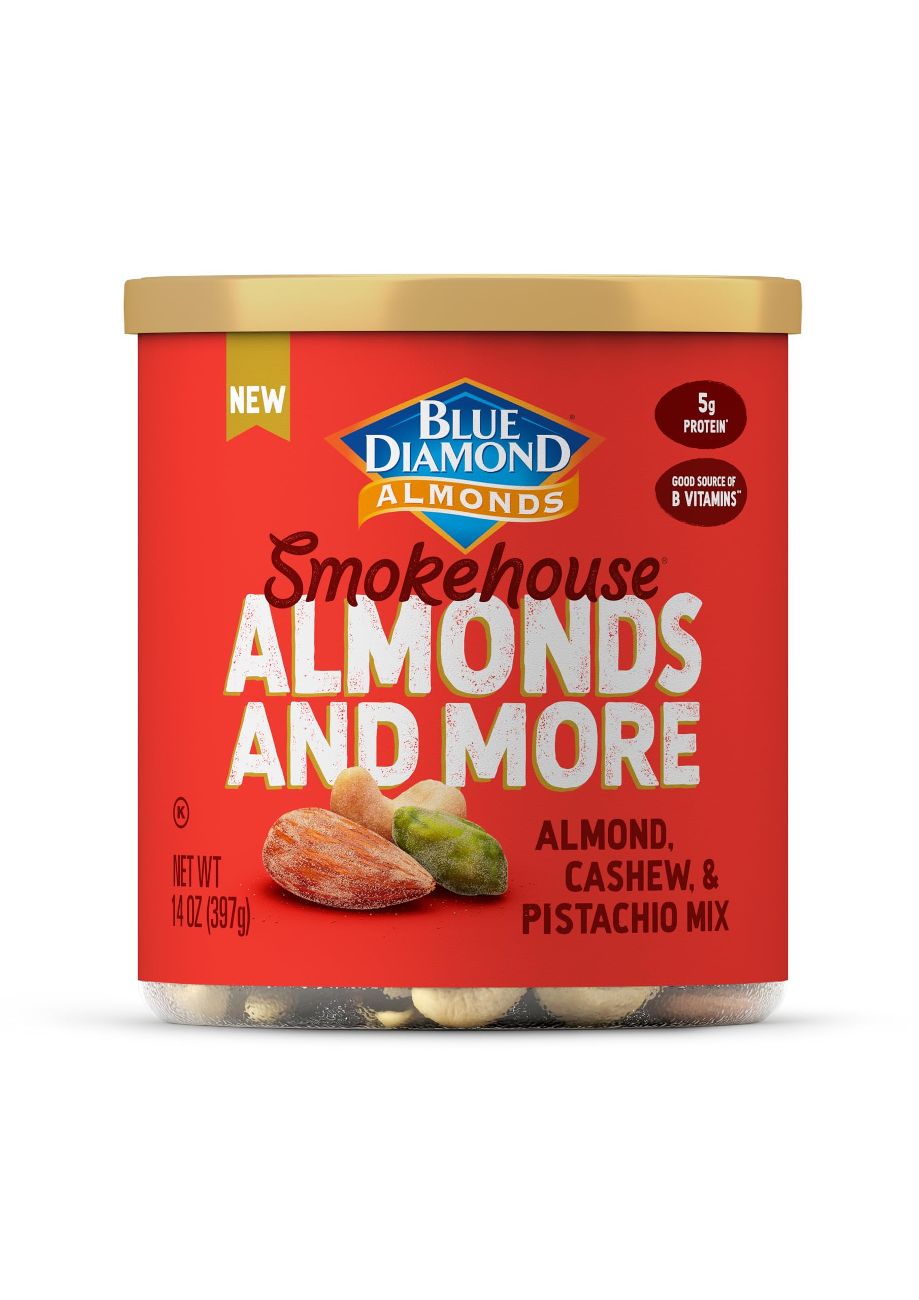 Blue Diamond Almonds, Mixed DEF29 Nuts Smokehouse Flavored Deluxe Snack Nuts, Almonds ...