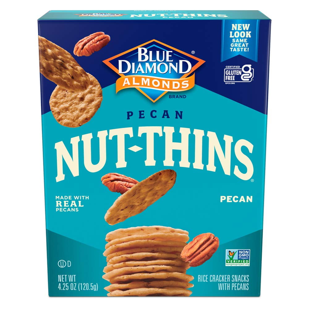 Blue Diamond Almonds, Crunchy Nut Thins Pecan & Rice Crackers, Gluten ...