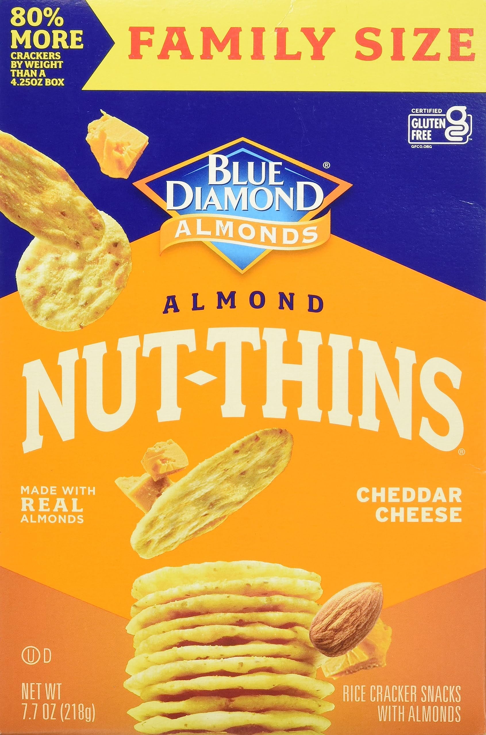 Blue Diamond Almonds Nut-Thins Gluten MDA05 Free Cracker Crisps ...