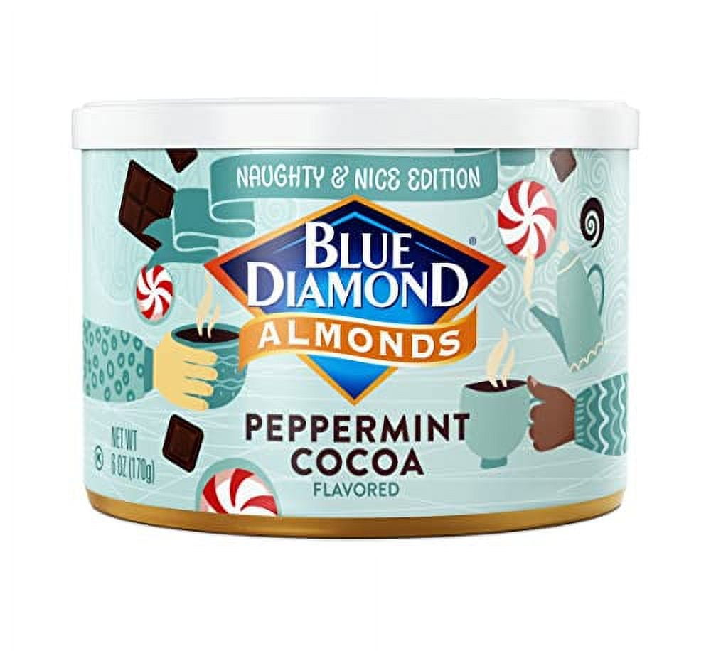 Blue Diamond Almonds, Peppermint Cocoa Holiday Snack Nuts, 6 Oz(Pack of ...