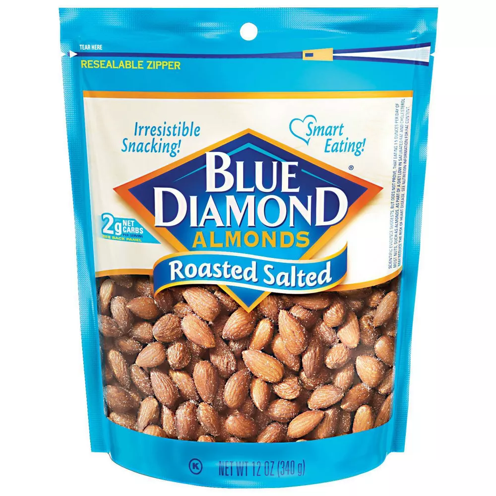 Blue Diamond Almonds Roasted Salted - 12oz - Walmart.com