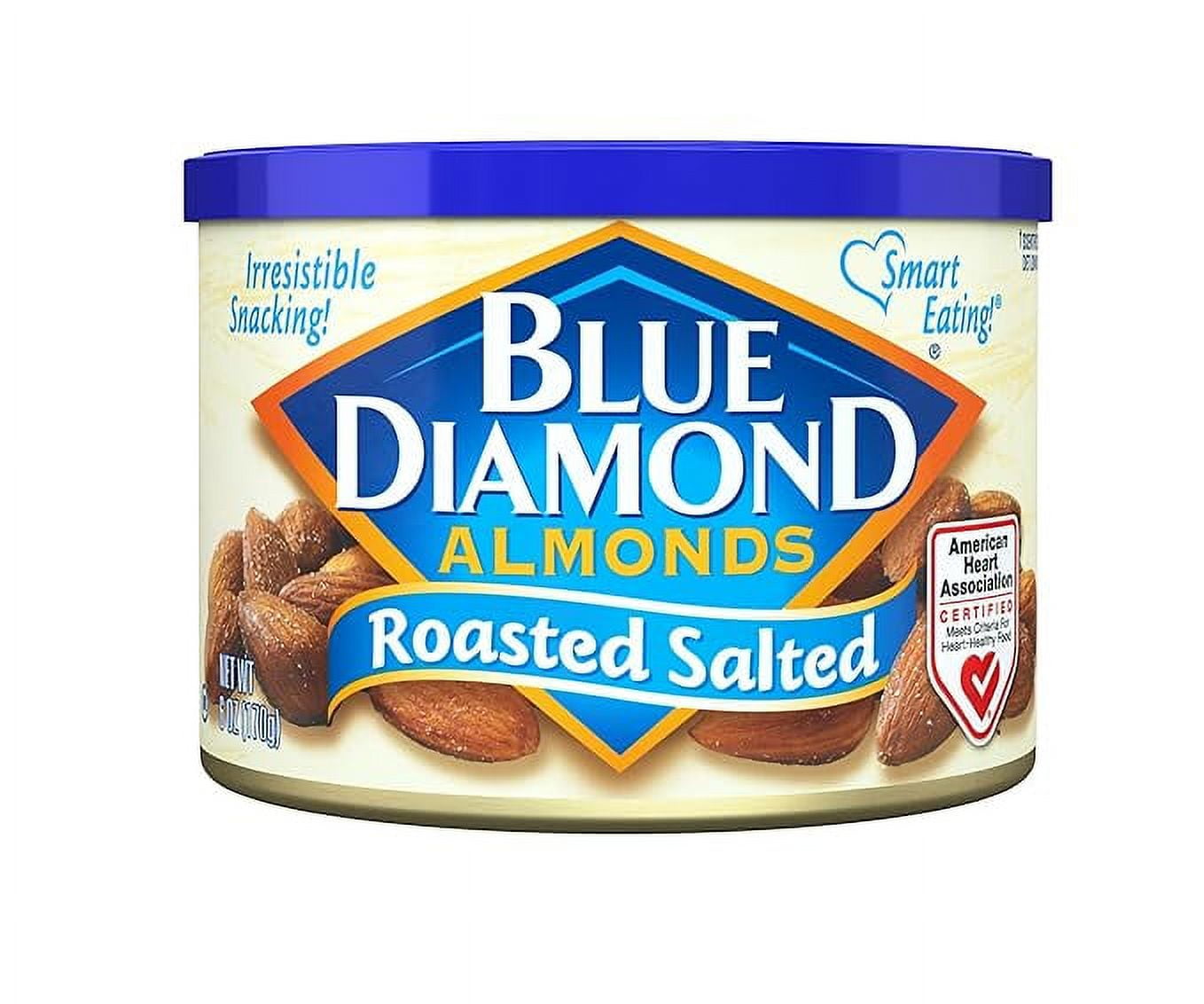 Blue Diamond Almonds, Roasted Salted, 6 Ounce ( Pack of 2 ) - Walmart.com