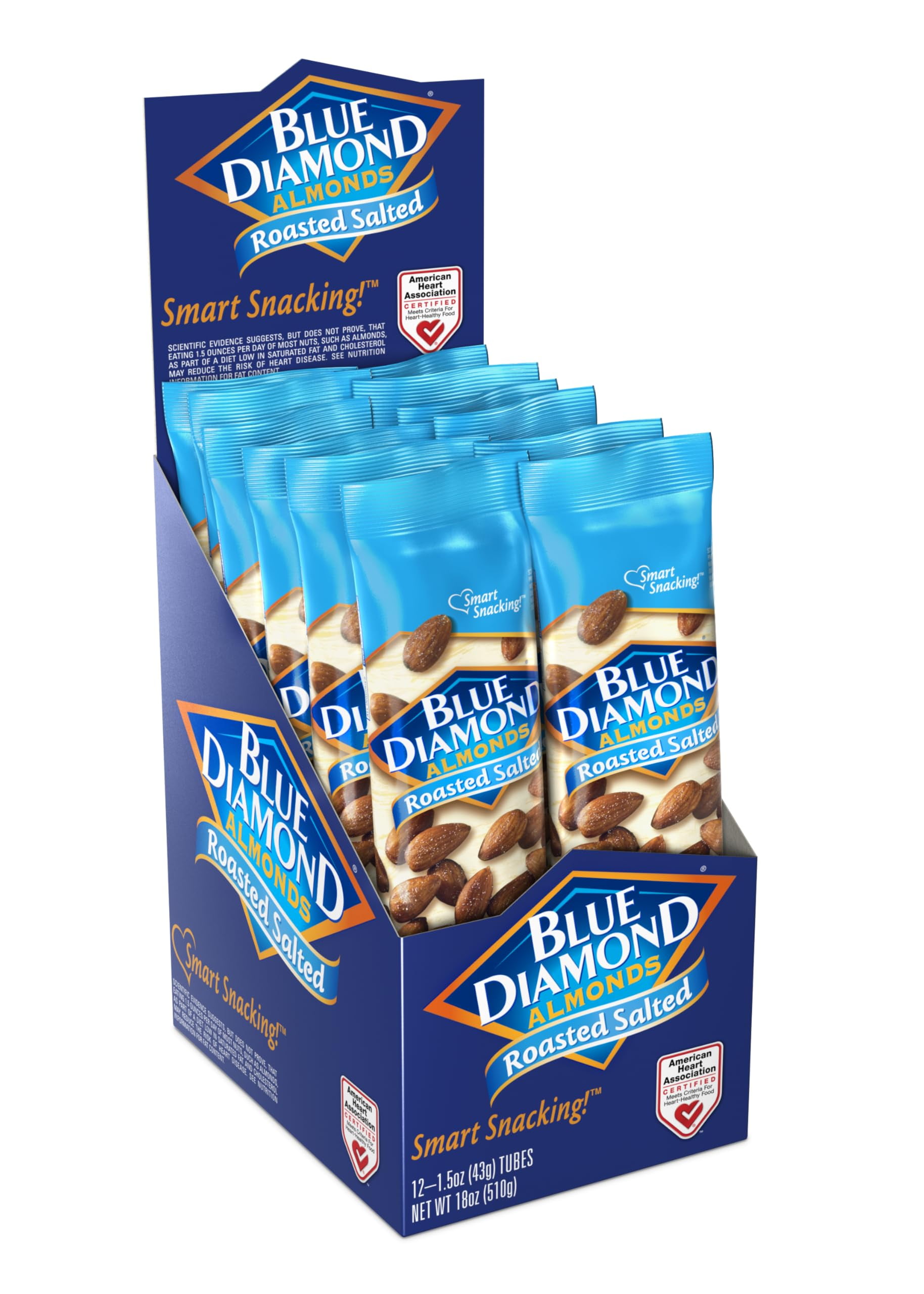 Blue Diamond Almonds, Roasted OLF24 Salted Flavored Snack Nuts, Single ...