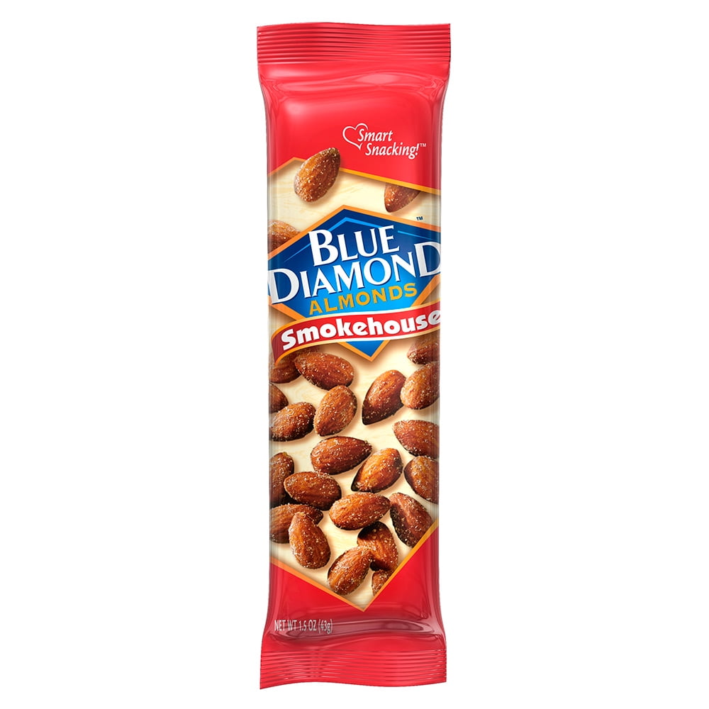 Blue Diamond Almonds, Smokehouse Flavor, 1.5 oz Bags, 12 Pack - Walmart.com
