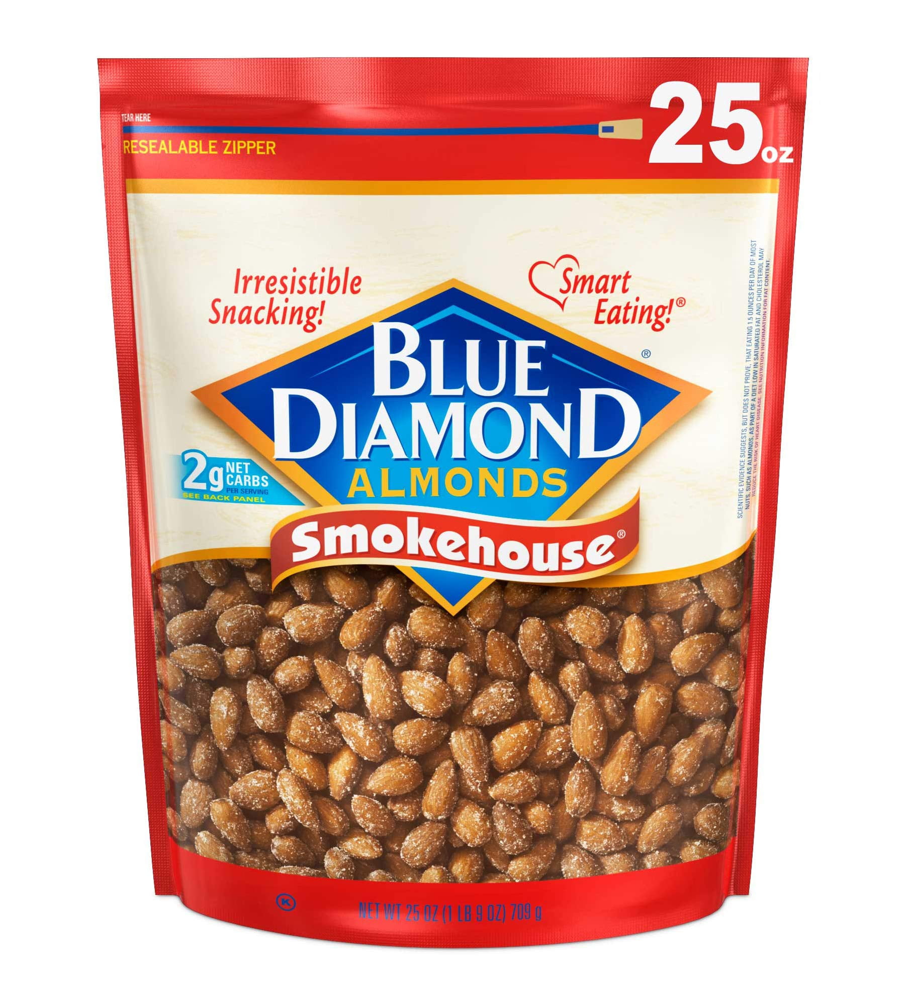 Blue Diamond Almonds Smokehouse VTF5 Flavored Snack Nuts, 25 Oz ...