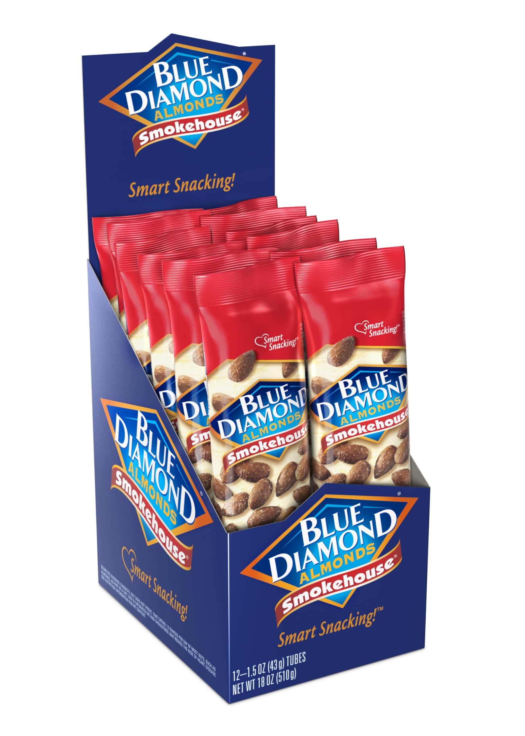 Blue Diamond Almonds, TWE5 Smokehouse Flavored Snack Nuts, Single Serve ...