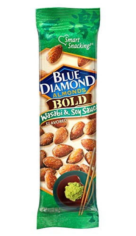 Blue Diamond Almonds Wasabi & Soy Flavored Snack Nuts, Single Serve ...