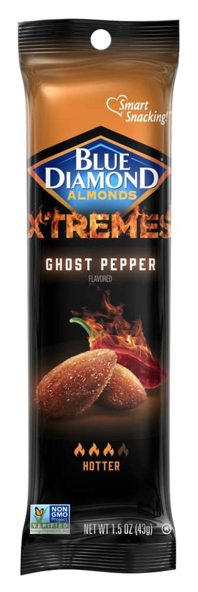 Blue Diamond Almonds XTREMES Ghost Pepper Flavored Spicy Snack Nuts, 1. ...