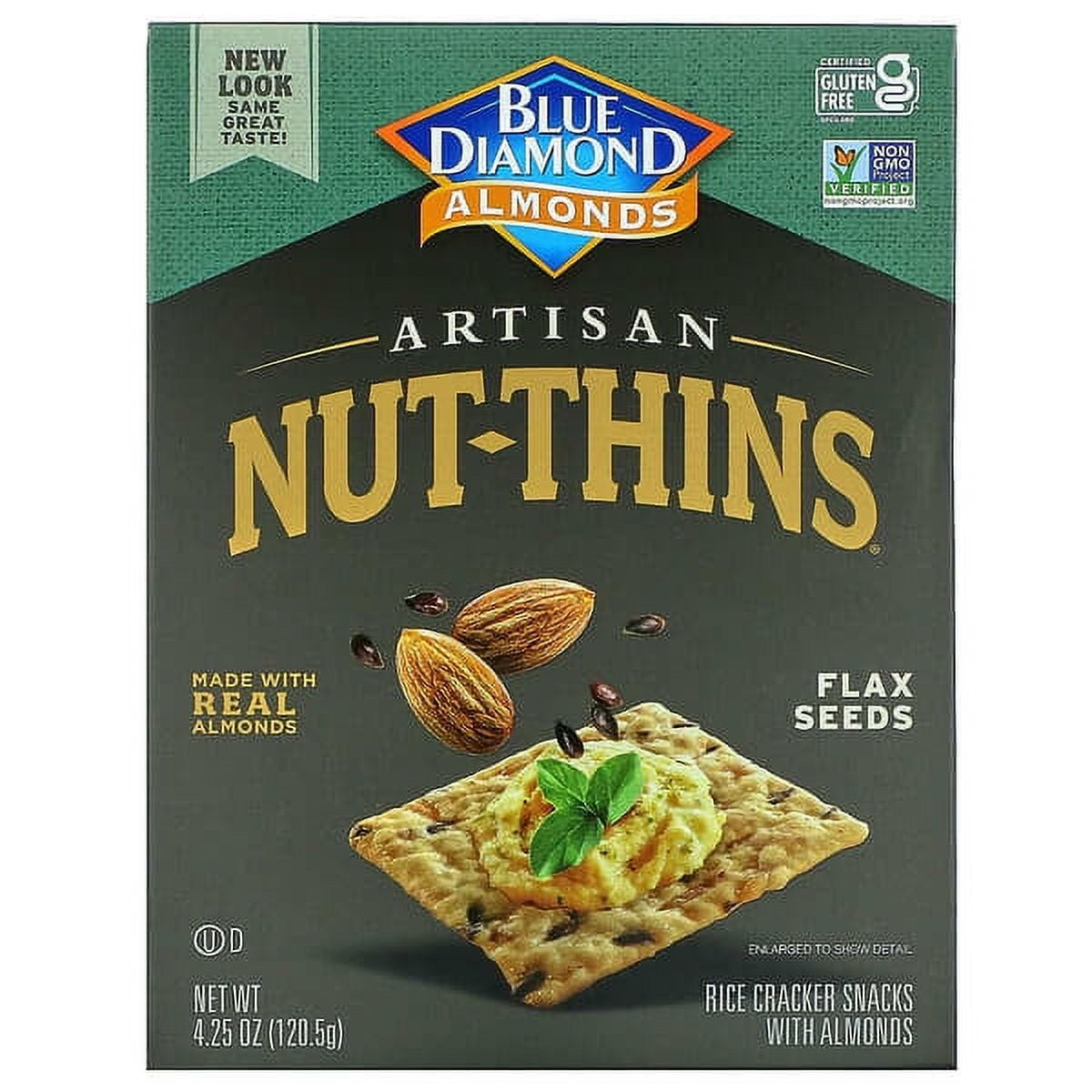 Blue Diamond, Artisan Nut-Thins, Flax Seeds Rice Cracker Snacks with ...