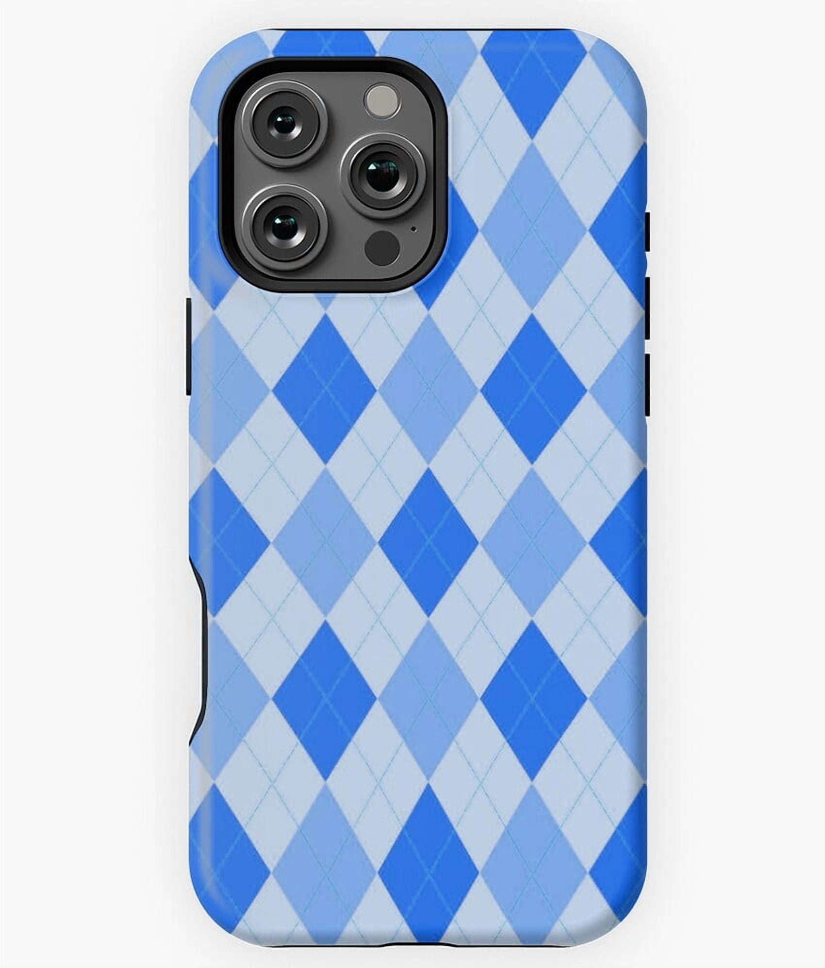 Blue Diamond Decorative Pattern Art N7106 Phone Case for iPhone 17 16 ...