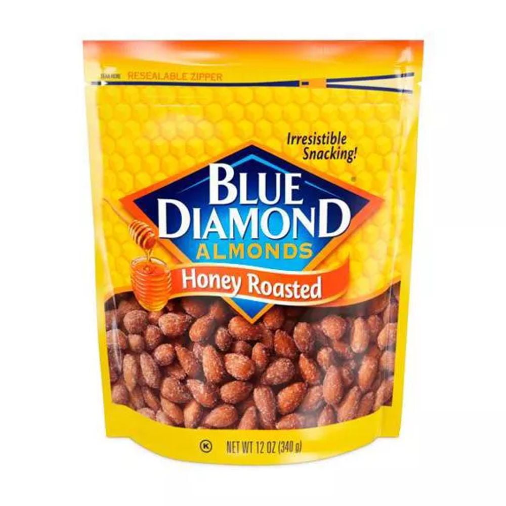 Blue Diamond Honey Roasted Almonds - 12oz - Walmart.com