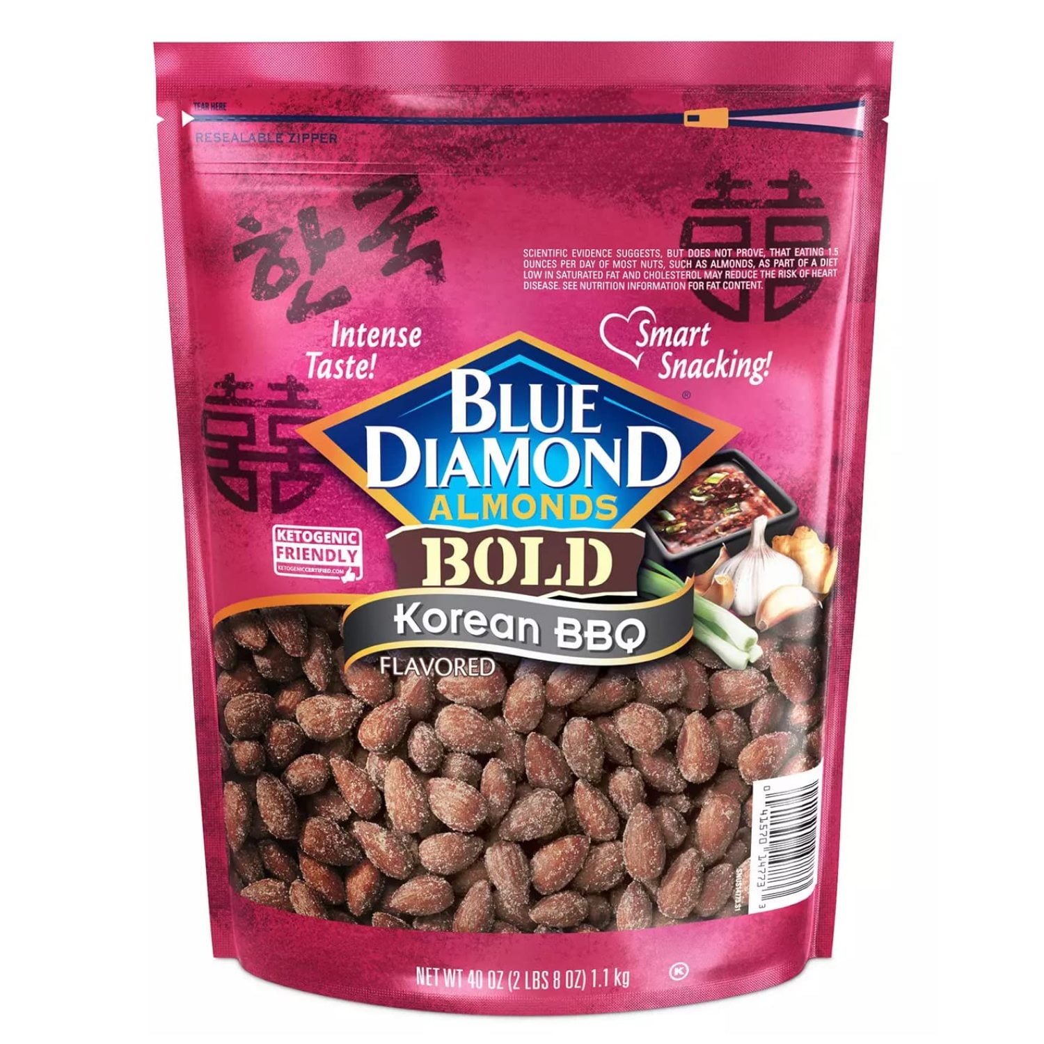 Blue Diamond Korean BBQ Almonds (40 oz.) - Walmart.com