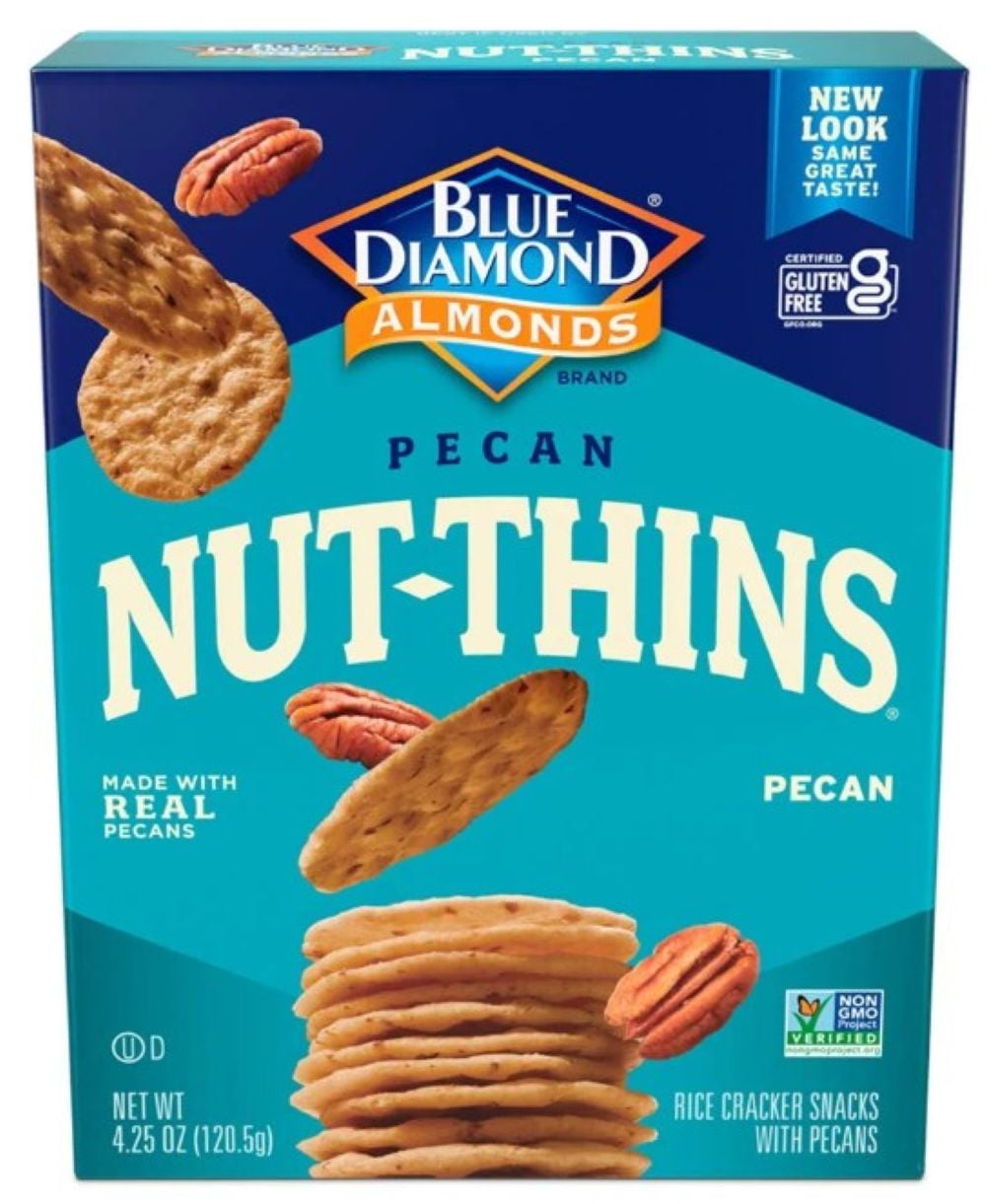 Blue Diamond Pecan Nut Thins Cracker Snacks 4.25 oz (Pack of 60 ...