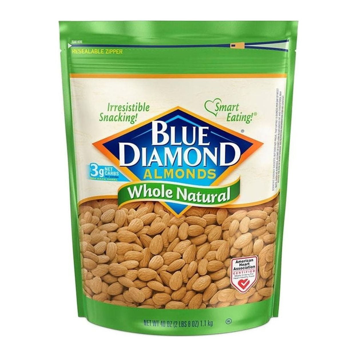 Blue Diamond Whole Natural Almonds (40 Ounce) - Walmart.com