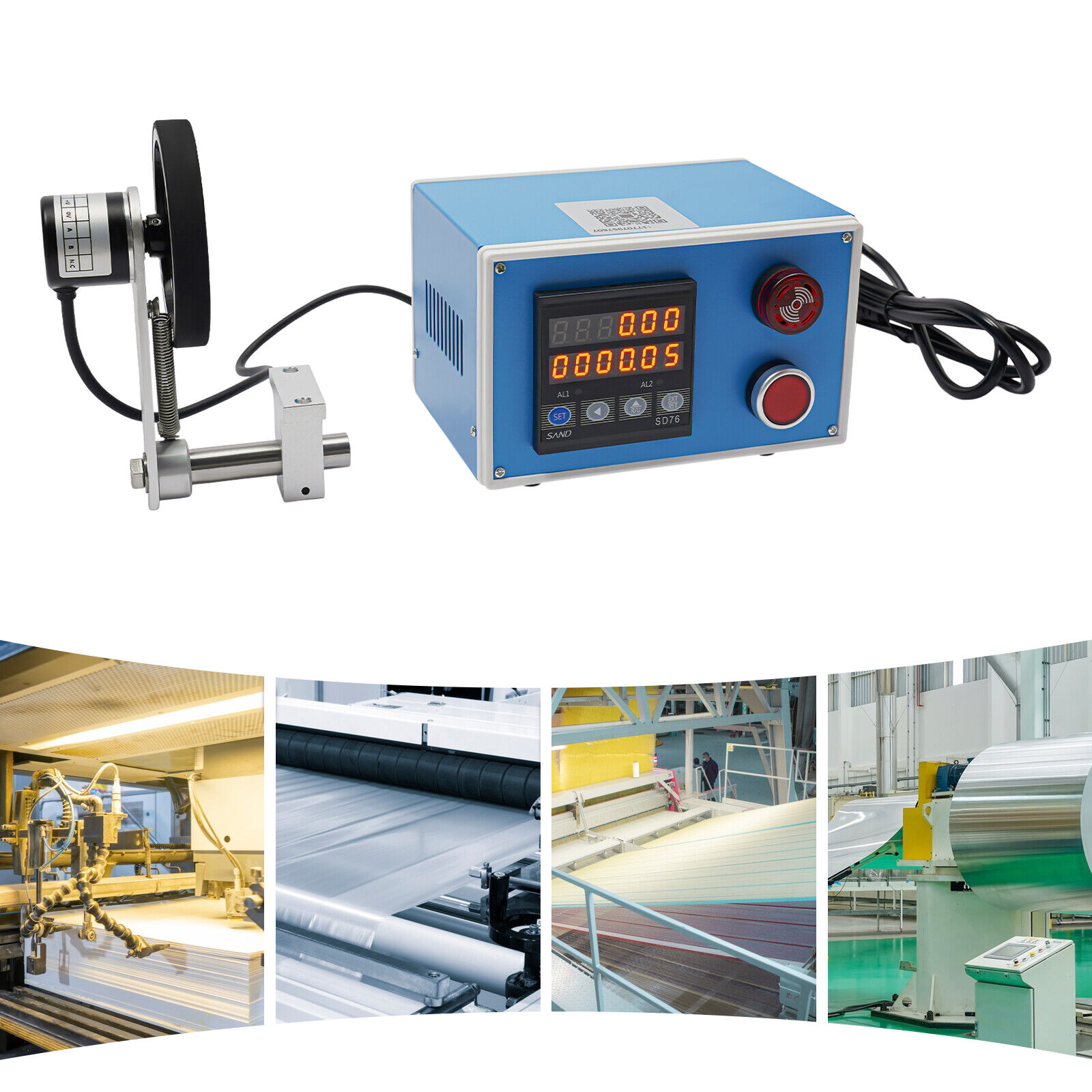 Blue Digital Length Meter Counter, Cable Wheel Length Meter Counter ...