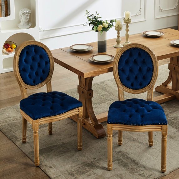 Blue Dining Chairs - Double Resilience Feature - Dining Area ...